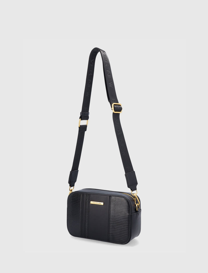 Mimi Camera Multi Strap Bag Black | Forever New
