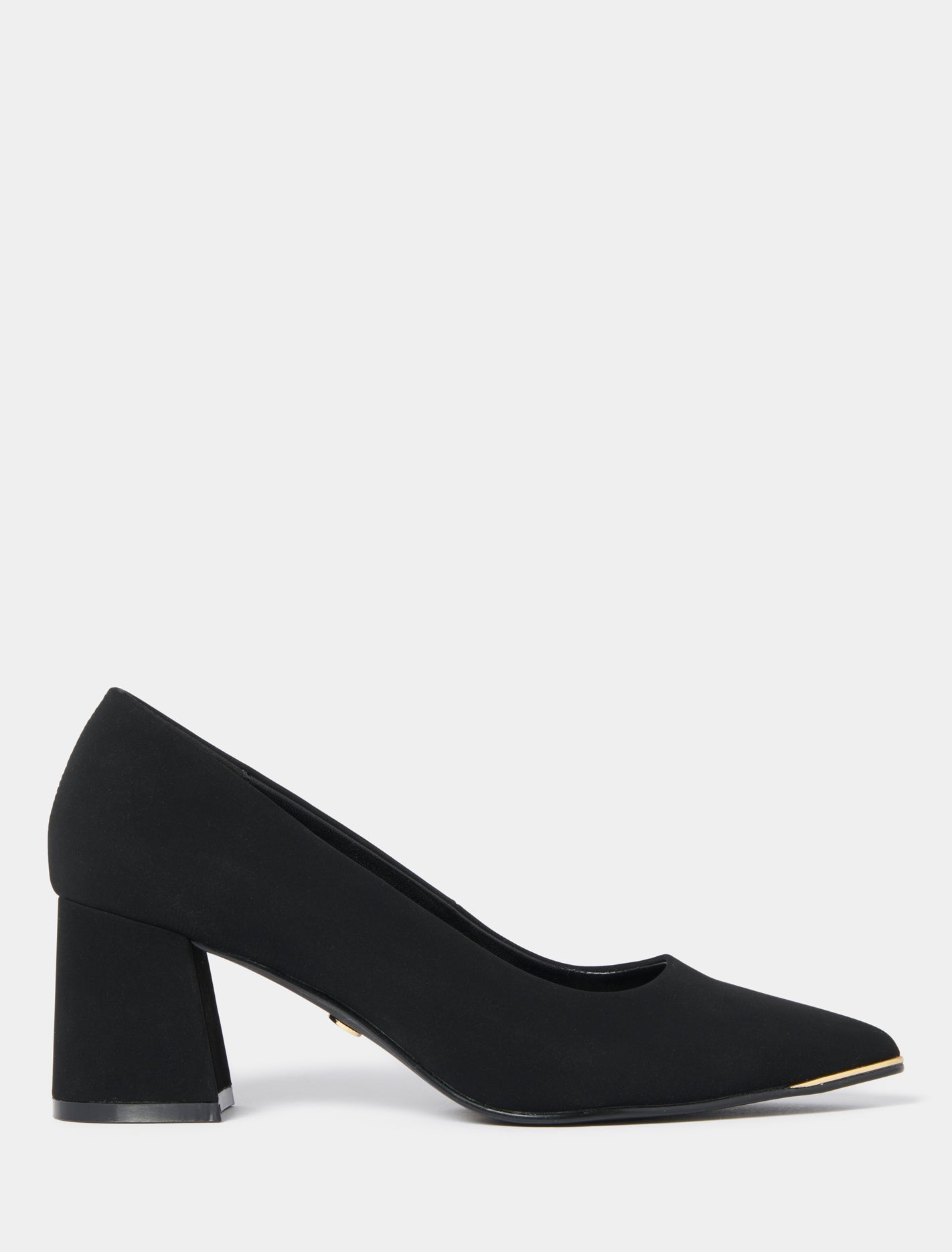 Ellie Block Heel Court Shoe Black | Forever New
